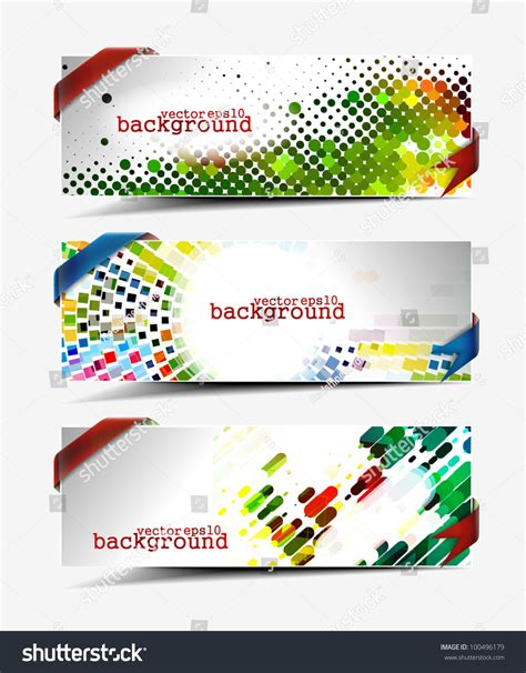 Set Of Abstract Header Vector Design Shutterstock