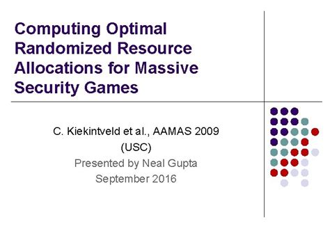computing optimal randomized resource allocations for massive security