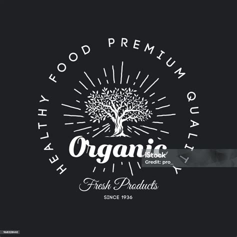 유기 자연 하 고 건강 한 농장 신선한 식품 복고풍 엠 블 럼 디자인 건강한 식생활에 대한 스톡 벡터 아트 및 기타 이미지 건강한 식생활 고급 고무도장 Istock