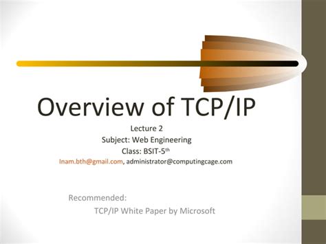 Overview Of Tcp Ip Ppt