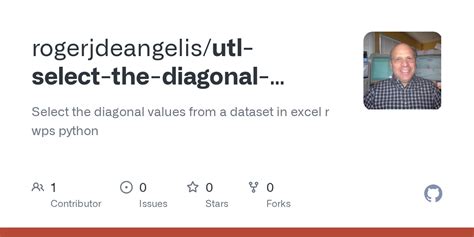Github Rogerjdeangelisutl Select The Diagonal Values From A Dataset