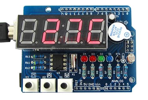 Tutorial Led Real Time Clock Temperature Sensor Shield For Arduino