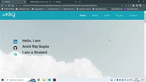 Ankit Raj On Linkedin Connections Internship Webdevelopment Oasisinfobyte Project Html