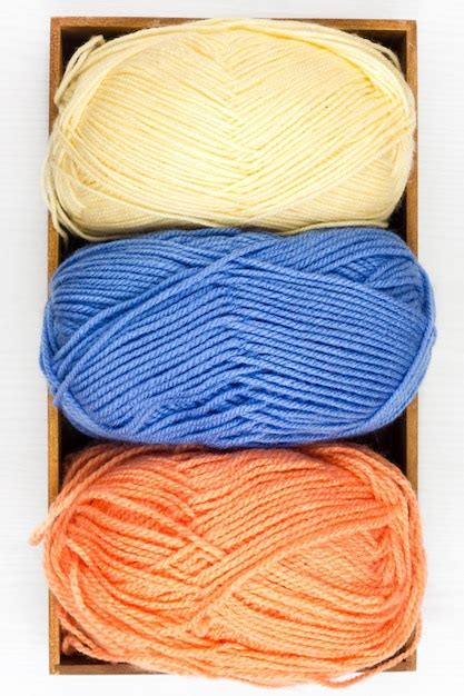 Premium Photo Directly Above Multi Colored Wool On Table