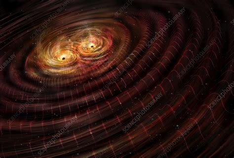 Black Hole Merger And Gravitational Waves Stock Image C030 0038 Science Photo Library