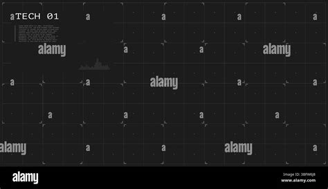 Futuristic Tech Grid Hud Interface Digital Ui Grid With Data Points And Scanner Markers Sci