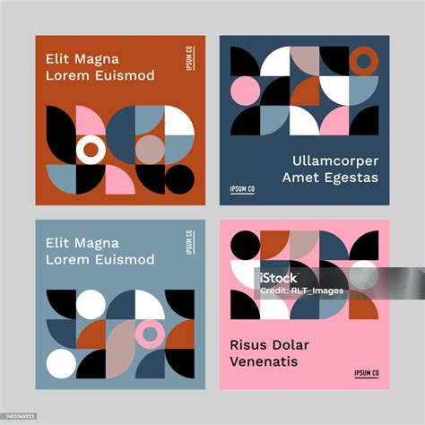추상적인 기하학적 그래픽이 있는 정사각형 그래픽 디자인 템플릿 올리버 시스템 Ipsumco 시리즈 기하 도형에 대한 스톡 벡터 아트 및 기타 이미지 Istock