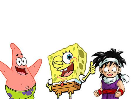 What If Gohan With Spongebob And Patrick By Themids1taco On Deviantart