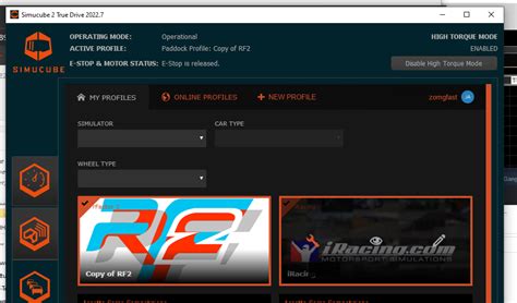 possible ui bug report simucube 2 granite devices community