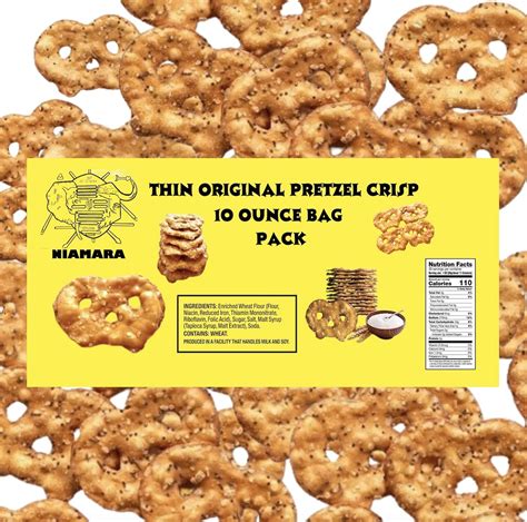 Niamaras Thin Original Pretzels Crisp 10 Ounce Bag