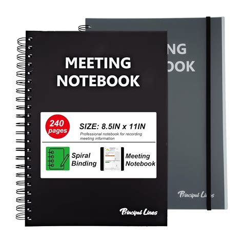 2 Pack Meeting Notebook For Work With Action Items Project Planner For Note Taking Office