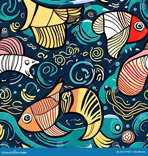 Seamless Craft Clay Patterns With Intricate Details And Shades Stock Illustration