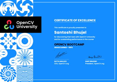 Opencv Free Opencv Bootcamp Certificate Opencv Opencv Free Opencv Bootcamp Certificate Opencv