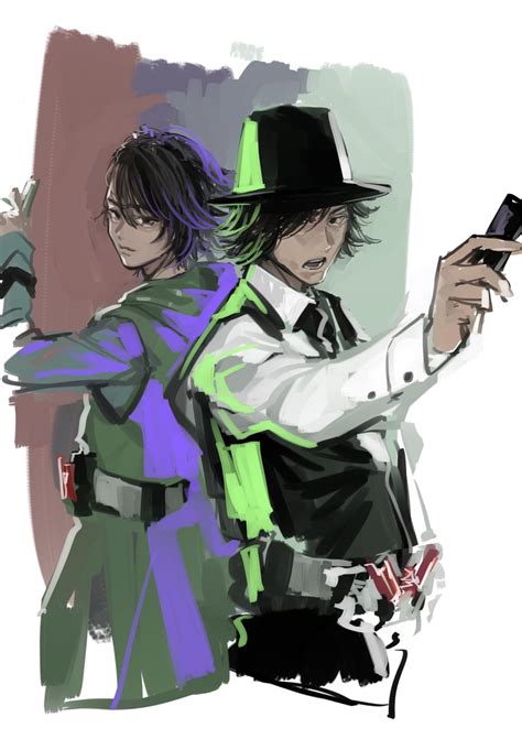 Philip And Hidari Shoutarou Kamen Rider And 1 More Drawn By Ikuhana