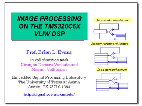 Image Processing On The Tms320c6x Vliw Dsp