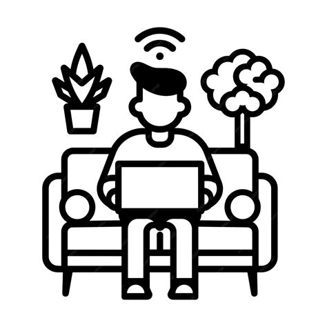 A Man Working On A Laptop With A Man Working On A Computer Premium Ai Generated Vector