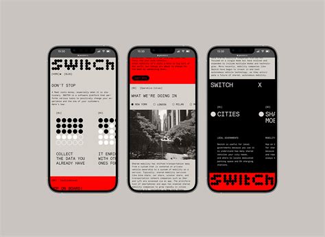 Switch의 최신 프로젝트에서 브랜드와 웹 디자인 숙달 그래픽