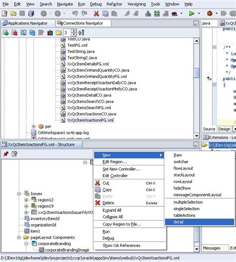 Implement 3 Level Master Detail Hierarchy Using Table Region In Oa