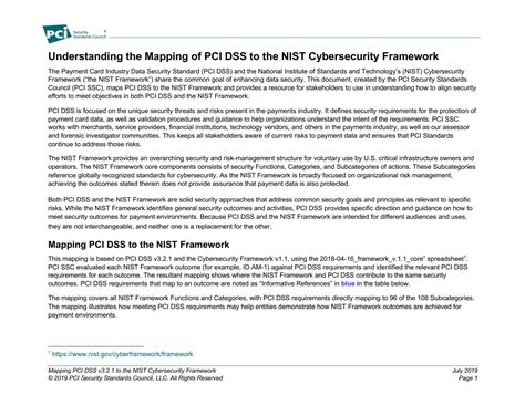 Solution Mapping Pci Dss To Nist Framework Studypool