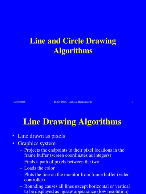 Line And Circle Drawing Algorithms Pdf Line Geometry Space