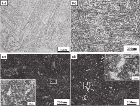 The Microstructure Obtained With Different Quenching Rates A Water