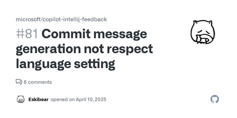 commit message generation not respect language setting · issue 81