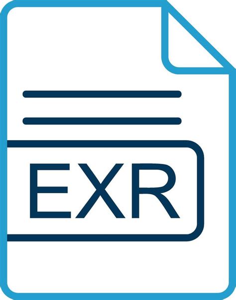 Exr File Format Line Blue Two Color Icon 44130484 Vector Art At Vecteezy
