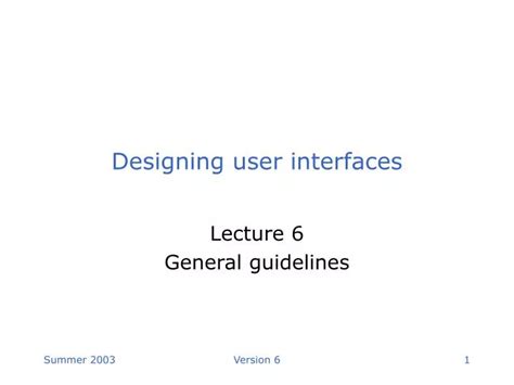 Ppt Designing User Interfaces Powerpoint Presentation Free Download Id6470438
