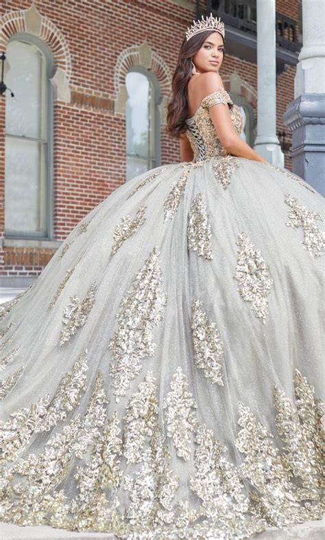 Quinceanera Collection 26042 Appliqued Tulle Quinceanera Dress