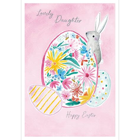 Lovely Daughter Easter Bunny Eggs Easter Greeting Card Cute Greetings