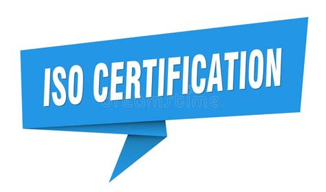 Iso Certification Banner Iso Certification Speech Bubble Label