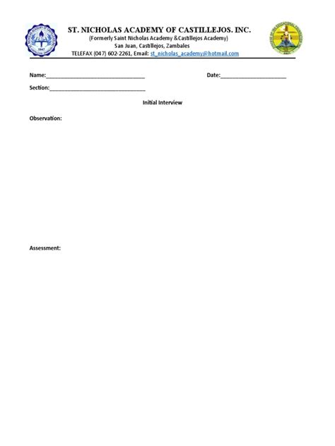 Initial Interview Pdf