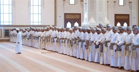 Hm The Sultan Offers Eid Al Fitr Prayers Black And White Oman