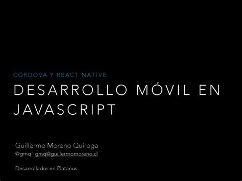 Desarrollo Móvil En Javascript Cordova Y React Native Speaker Deck