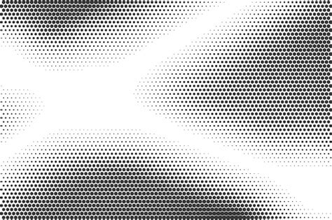 하프톤 벌집 그라데이션이 있는 육각형 패턴 배경 추상적인 질감의 광선과 페이드 그라데이션이 있는 거울 반사 심플한 디지털 80년대 점선 배경 0명에 대한 스톡 벡터 아트 및