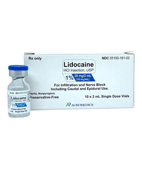 Lidocaine Hcl 1 Injection 2 Ml X 10