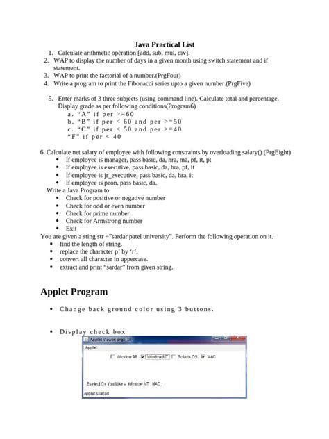 Java Programming Practical Exercises Pdf