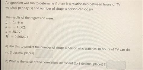 solved a regression was run to determine if there is a