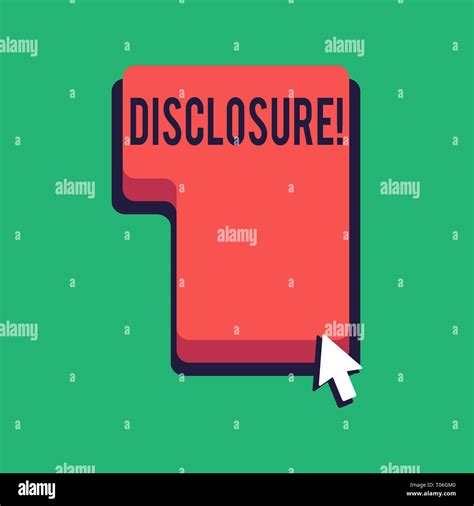 Word Writing Text Disclosure Business Photo Showcasing The Action Of