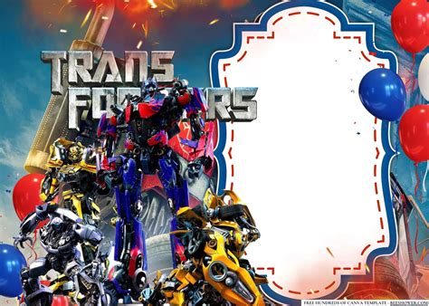Best 11 Free Editable Pdf Roll Out The Fun Transformers Birthday Invitation Templates Artofit