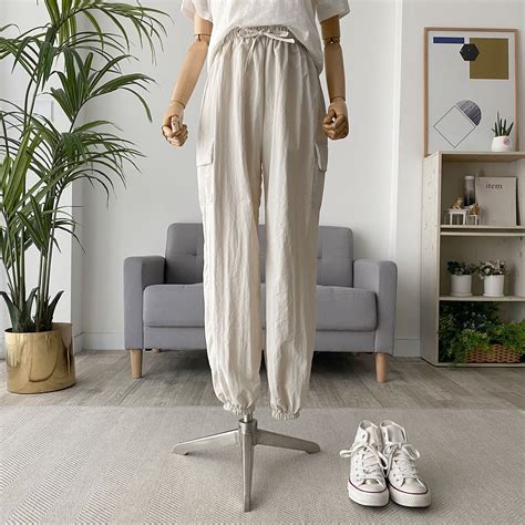 주문폭주💚방수👍🏻 바스락 나일론 봄 여름 가을 쿨 밴딩 여자 여성 카고 조거 팬츠 바지 트레이닝