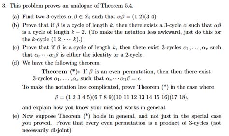 Solved 3 This Problem Proves An Analogue Of Theorem 54