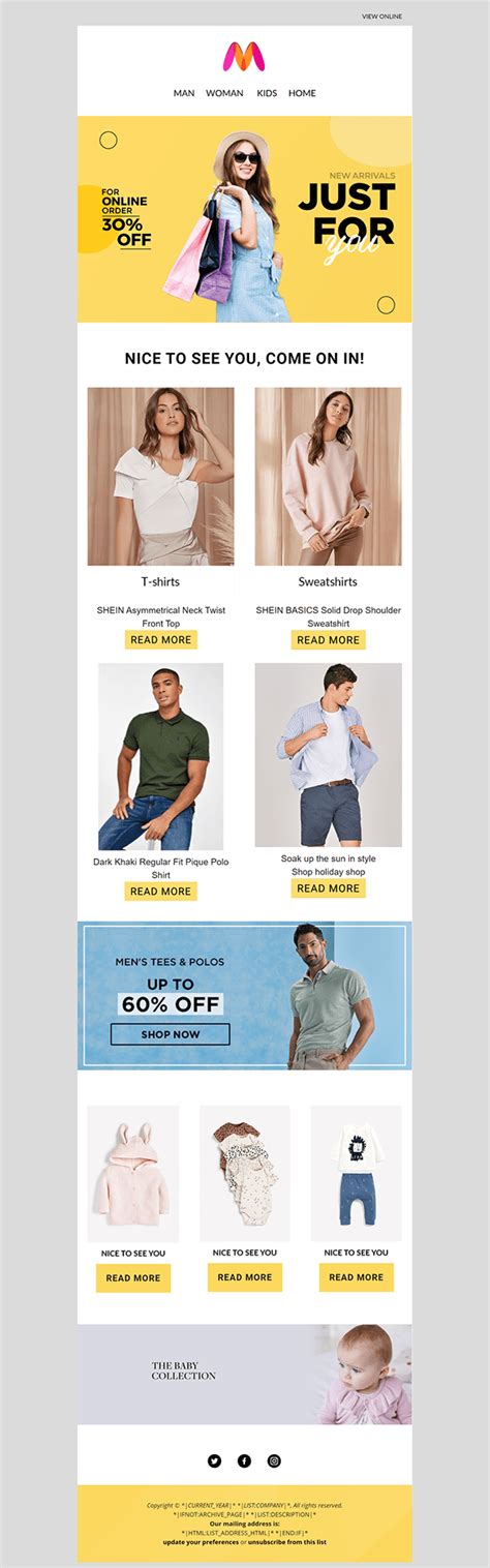 Mailchimp Email Template On Behance