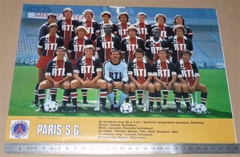 Clipping Poster Football 1980 1981 Paris Saint Germain Psg Parc Des Princes Ebay