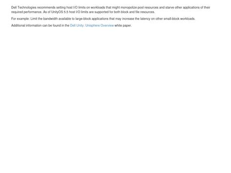 Host Io Limits Dell Unity Vmware Vsphere Best Practices Dell