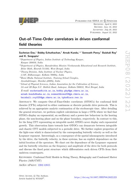 Pdf Out Of Time Order Correlators In Driven Conformal Field Theories