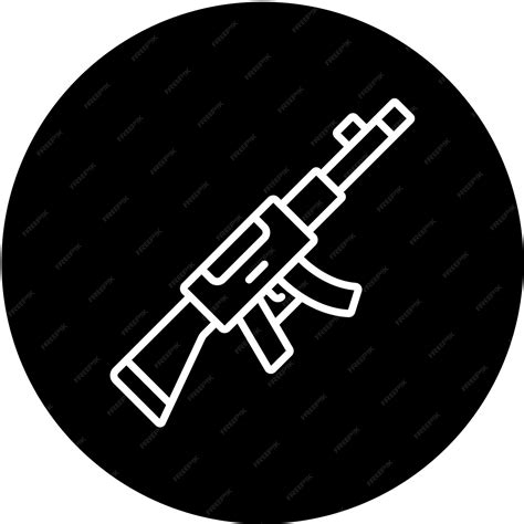 Premium Vector Machine Gun Icon Style