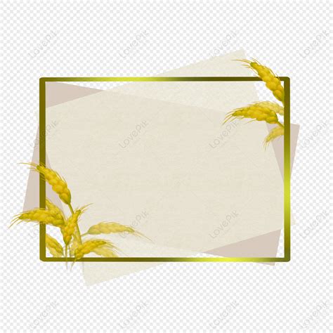 Wheat Border Chinese Style Decoration Ink Png Image Image And