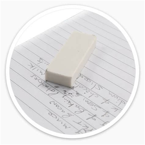 6 White Erasers Free Delivery