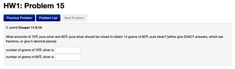 Solved Hw1 Problem 15 Previous Problem Problem List Next